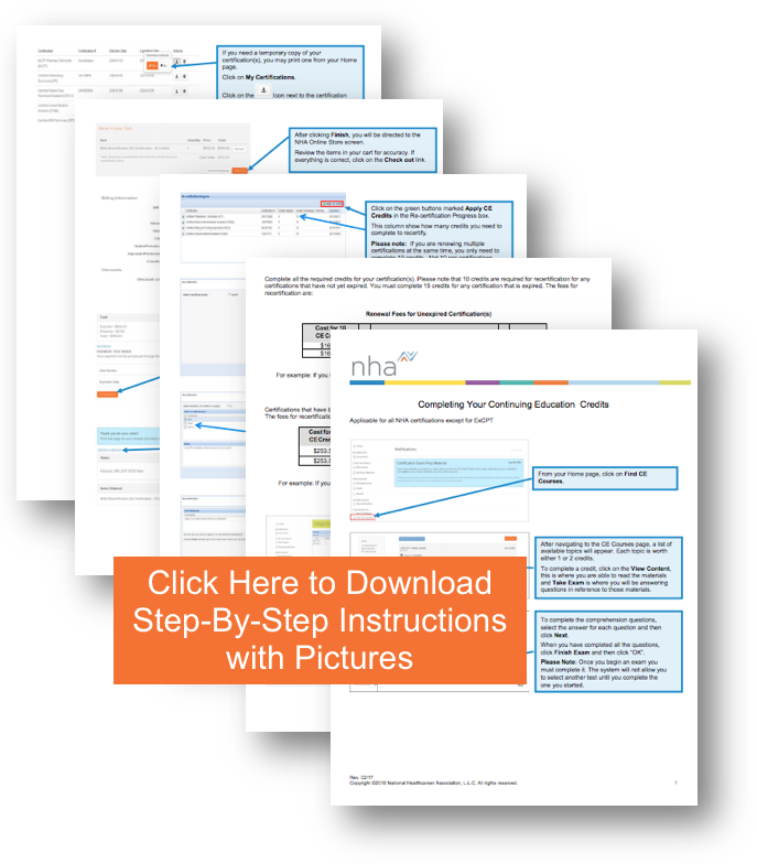 How do I renew my NHA certification?