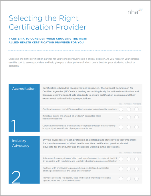 7 things to consider when selecting a certification provider